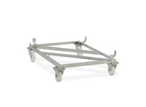 4052886105849 - Cemo - Lenkrollengestell verzinkt für GFK-Rechteckbehälter Volumen 1100 l Rollendurchm 150 mm Gewicht ca 25 kg