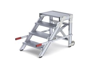 4031405500136 - MUNK Günzburger Steigtechnik Guenzburger Steigtechnik 50013 Aluminium Treppe fahrbar Arbeitshöhe (max) 28 m Silber 25 kg