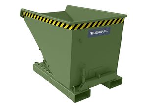 4052462064027 - eurokraft pro Kippbehälter inkl Abrollmechanismus Volumen 03 m³ LxBxH 1260 x 770 x 835 mm grün