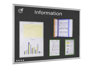 4260256791190 - Aushangtafel für 18 x DIN A4 anthrazit kaiserkraft