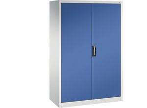 4069361416079 - Werkstatt-Flügeltürschrank HxBxT 1950 x 1200 x 600 mm lichtgrau   enzianblau C+P