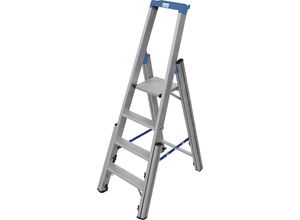 4009199134929 - Treppen-Stufenstehleiter mit Niveauausgleich einseitig begehbar 4 Stufen KRAUSE