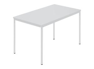 4250709202540 - Rechtecktisch Rundrohr beschichtet BxT 1200 x 800 mm grau   grau kaiserkraft
