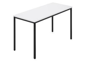 4250709201482 - Rechtecktisch Vierkantrohr beschichtet BxT 1200 x 600 mm weiß   anthrazit kaiserkraft