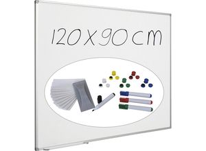8712752103589 - eurokraft pro Whiteboard-Set Economy Stahlblech lackiert BxH 1200 x 900 mm