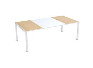 3660141220223 - Paperflow Konferenztisch easyDesk® HxBxT 750 x 2200 x 1140 mm weiß Buche-Dekor