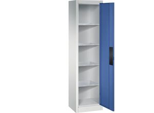 4067521582640 - Werkstatt-Schwerlastschrank Breite 502 mm Tiefe 400 mm Tür enzianblau C+P