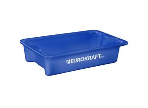 4053133004199 - eurokraft pro Drehstapelbehälter aus lebensmittelechtem Polypropylen Inhalt 18 Liter VE 3 Stk Wände und Boden geschlossen blau