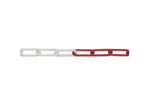 4055381364391 - PE-Gliederkette Gliederstärke 8 mm Bundlänge 25 m rot-weiß ab 4 Stück kaiserkraft