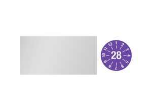 4061466114188 - Kabelprüfplakette Jahresplakette LxH 60 x 20 mm 28 violett kaiserkraft
