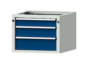 4014641086657 - Unterbauschrank für elektrisch höhenverstellbare Arbeitstische LIFT BxT 570 x 615 mm Höhe 420 mm 3 Schubladen (90   120   150 mm hoch) ANKE