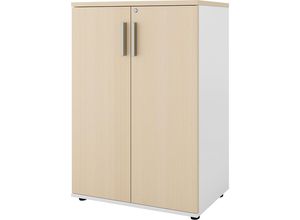 5905745101034 - Schrank Portland BxT 800 x 420 mm H 1138 mm Türhöhe 1060 mm weiß gebürstet   Birke kaiserkraft