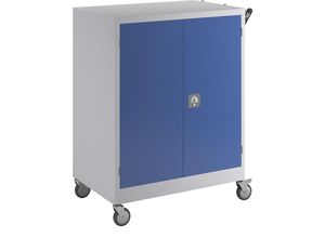 8697653675727 - Fahrschrank HxBxT 1220 x 920 x 610 mm enzianblau RAL 5010 kaiserkraft