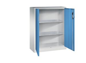 4064615130442 - Werkstatt-Beistellschrank mit Flügeltüren HxBxT 1200 x 930 x 400 mm lichtgrau   lichtblau C+P
