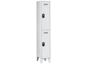 4250618238630 - Garderobenschrank Fachhöhe 820 mm HxBxT 1850 x 300 x 500 mm Abteilbreite 300 mm Korpus-   Türfarbe Lichtgrau   Lichtgrau