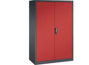 4069361487802 - ACURADO Universalschrank BxT 1200 x 600 mm schwarzgrau   feuerrot C+P