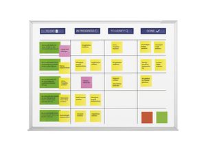4013695059235 - Scrumboard XL-Set inkl Zubehör Tafel-BxH 1800 x 1200 mm magnetoplan
