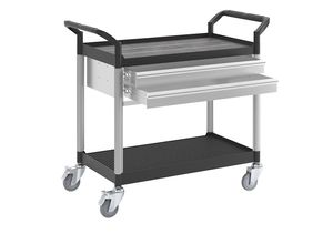 4260285070884 - Allzweckwagen mit Schubladen LxBxH 850 x 480 x 950 mm 2 Schubladen 2 Etagen Tragfähigkeit 200 kg kaiserkraft