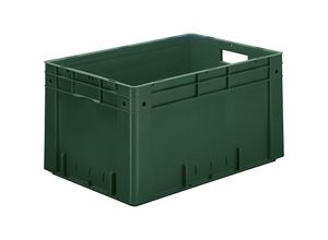 4031022030481 - Schwerlast-Euro-Behälter Polypropylen Volumen 60 l LxBxH 600 x 400 x 320 mm Wände geschlossen Boden geschlossen grün VE 2 Stk kaiserkraft