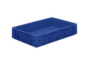 4031022030771 - Schwerlast-Euro-Behälter Polypropylen Volumen 20 l LxBxH 600 x 400 x 120 mm Wände geschlossen Boden geschlossen blau VE 2 Stk kaiserkraft