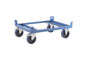 4054666002584 - eurokraft pro Fahrgestell aus Stahl für Paletten 1000 x 800 mm Tragfähigkeit 1000 kg Ladehöhe 280 mm blau ab 10 Stk