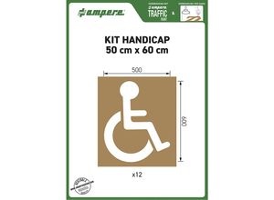 3495882410127 - ampere Schablonenset Handicapsymbol HxB 600 x 500 mm 12 Schablonen Karton