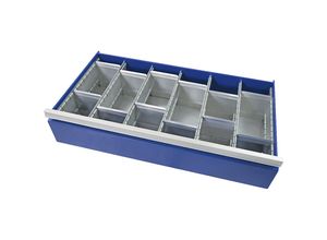 4031068164263 - Schubladeneinteilungs-Set für Schubladen-BxH 1000 x 200 mm 18-teilig kaiserkraft