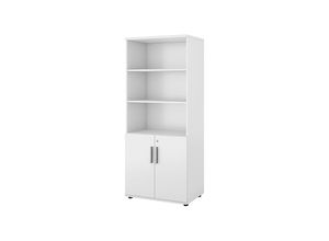5905745101287 - Schrank Portland BxT 800 x 420 mm H 1845 mm Türhöhe 700 mm weiß gebürstet kaiserkraft