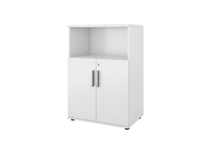 5905745101133 - Schrank Portland BxT 800 x 420 mm H 1138 mm Türhöhe 700 mm weiß gebürstet kaiserkraft