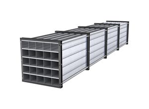 4251305418274 - eurokraft pro Wabenregal HxBxT 1000 x 1000 x 6000 mm 25 Wannen 5 x 5 Fächer