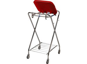 4250128203753 - Hygiene-Müllsackständer für Volumen 120 l Halterrahmen quadratisch rot Höhe 1030 mm kaiserkraft