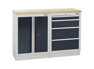 4061753250766 - Schranksystem 1 Schrank 4 Schubladen anthrazitgrau kaiserkraft