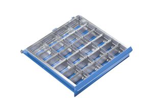 4061753046772 - Schubladeneinteilungs-Set 24 Fächer für Schubladenhöhe 100 mm 3 Längs- 20 Querteiler kaiserkraft