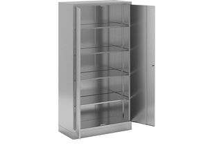 4021177027603 - eurokraft basic Edelstahl-Werkzeugschrank mit 4 Fachböden HxBxT 1950 x 1000 x 500 mm