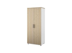 5905745101171 - Schrank Portland BxT 800 x 420 mm H 1845 mm Türhöhe 1770 mm weiß gebürstet   Eiche kaiserkraft