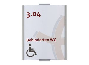4060081701728 - FRANKFURT™ Türschild HxBxT 148 x 120 x 13 mm DIN A6 hoch silber kaiserkraft