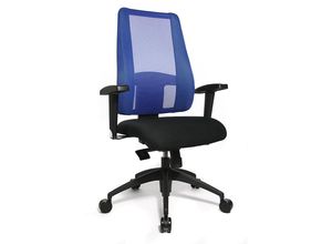 4014296066516 - Bürostuhl LADY SITNESS DELUXE beweglich mit 7 Zonen schwarz   blau Topstar