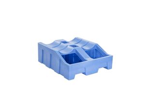 5060399592789 - PE-Fass-Lager- und Abfüllstation für 2 x 200-l-Fässer inkl Auffangwanne LxBxH 1390 x 1250 x 490 mm kaiserkraft