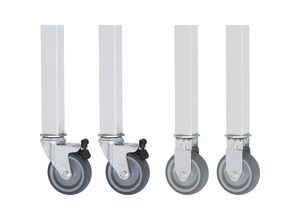 4040376839831 - Fahrsatz VE 4 Stk für Untergestell 30 x 30 mm 2 Lenkrollen mit Feststellern 2 Bockrollen RAU