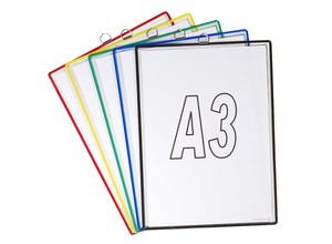 3377991530098 - Hänge-Klarsichttasche für Format DIN A3 farblich sortiert VE 10 Stk Tarifold