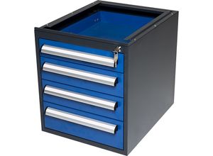 8697653683890 - eurokraft basic Schubladen-Hängeblock für Arbeitstisch-System WT 4 Schubladen (90 120 120 150 mm) Höhe 545 mm