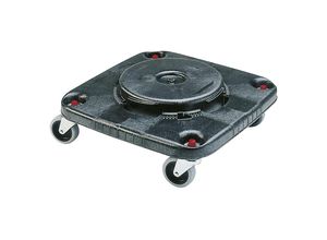 0086876044355 - BRUTE® Transportroller eckig 4 Lenkrollen Bajonettverschluss PE Metall grau Rubbermaid