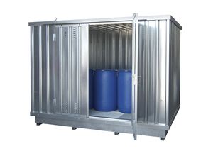4260139973316 - Gefahrstoff-Lagercontainer für gewässergefährdende Medien Außen-HxBxT 2385 x 3075 x 2075 mm verzinkt LaCont