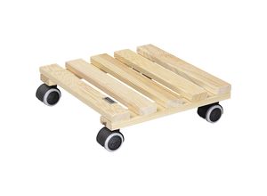 4001073346251 - Pflanzenroller Holz NATURE Tragfähigkeit 100 kg VE 2 Stk LxB 290 x 290 mm natur Wagner