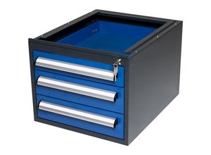 8697653683883 - eurokraft basic Schubladen-Hängeblock für Arbeitstisch-System WT 3 Schubladen (90 120 120 mm) Höhe 395 mm