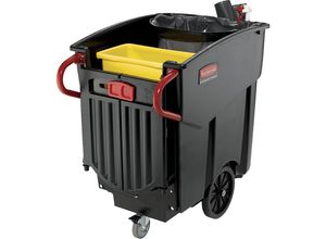 0086876184907 - Mobiler Abfallsammler Mega BRUTE® Volumen 400 l HxBxT 1080 x 700 x 1330 mm Polyethylen   Metall Rubbermaid
