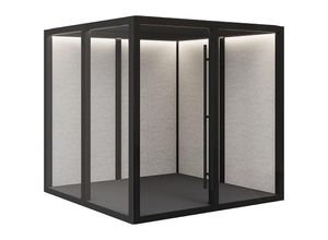 7332835765384 - Meetingbox Zen Pod Essentials HxBxT 2310 x 2320 x 2320 mm Large Textil   Aluminium   Glas kaiserkraft