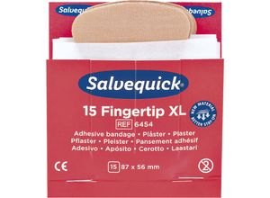 7310610064549 - Fingerkuppen-Pflasterstrips Salvequick 6454 elastisch Maße 87x56 mm 7310610064549 15 Stück