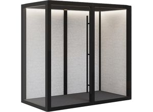 7332835757594 - Meetingbox Zen Pod Essentials HxBxT 2310 x 2320 x 1200 mm Medium Textil   Aluminium   Glas kaiserkraft