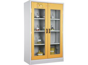 4260281963920 - Feuerbeständiger Gefahrstoffschrank Typ 30 2 Sichtfenstertüren HxBxT 1935 x 1195 x 595 mm LaCont
